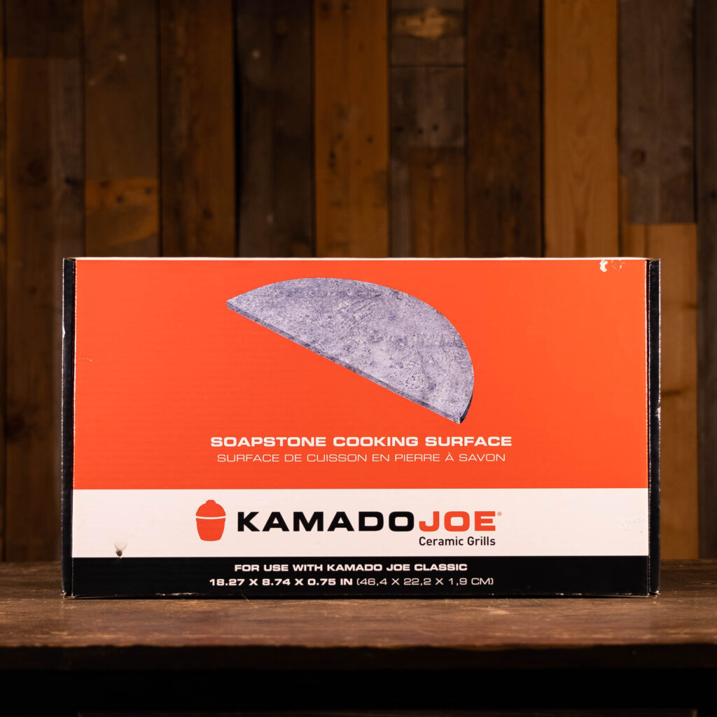 Kamado Joe Half Moon Soapstone Big Joe | Black and Blue BBQ